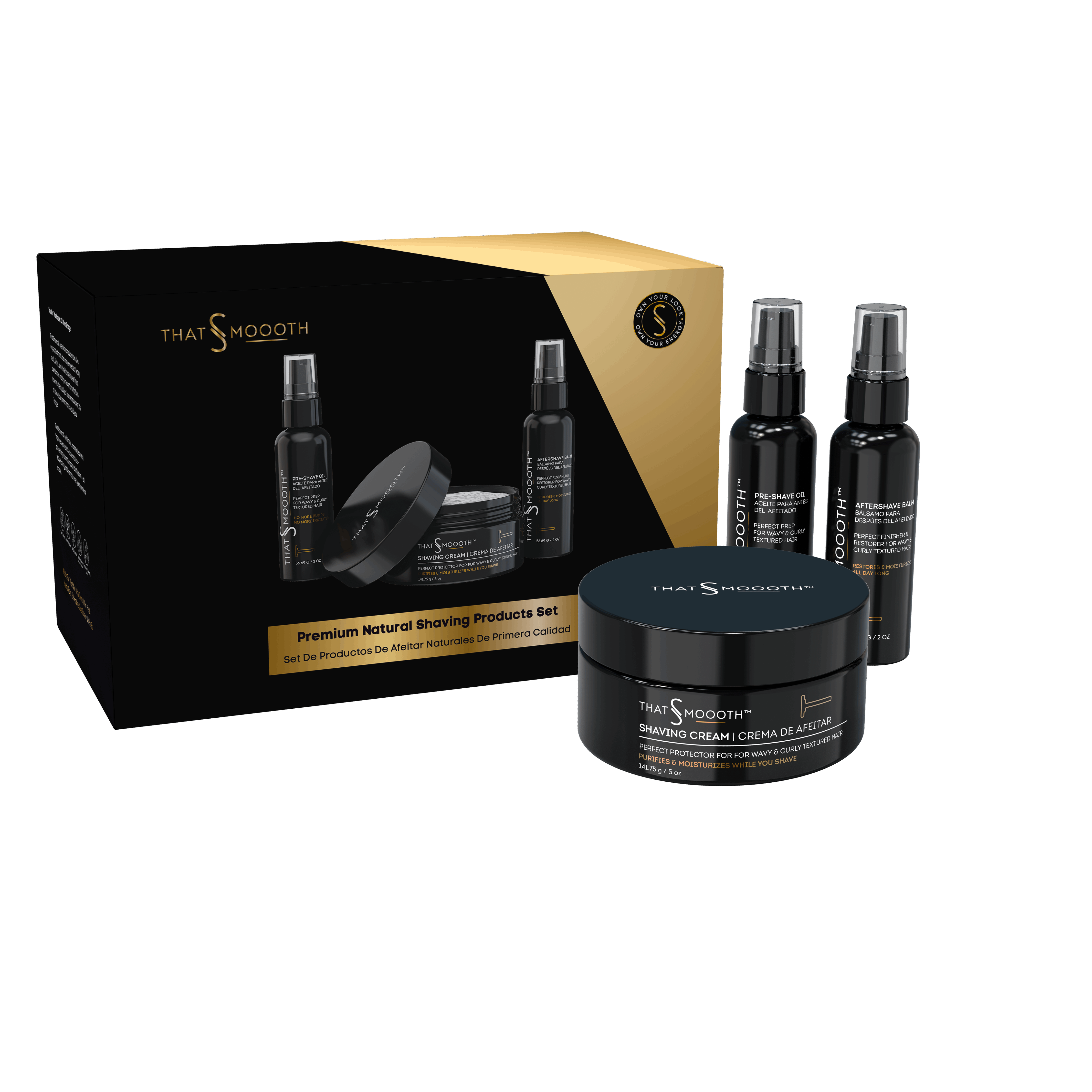 Premium Natural Shaving Products Set w/ 15 Pack Double Edge Razor Blad ...